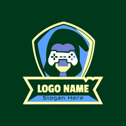 Game logo gaming design template Royalty Free Vector Image