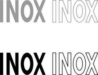 Inox inscription symbol type cooking surfaces Vector Image