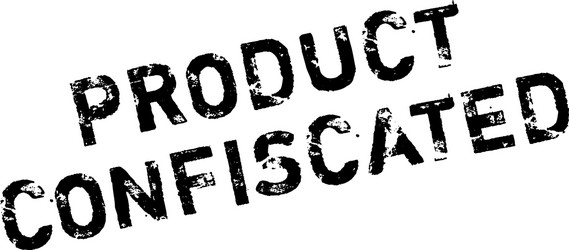 Confiscated rubber stamp Royalty Free Vector Image