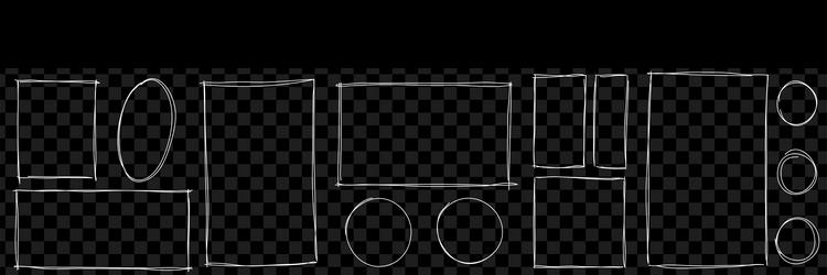 Rectangle frame line square shape outline on hand Vector Image