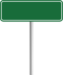 Road green traffic sign board blank Royalty Free Vector