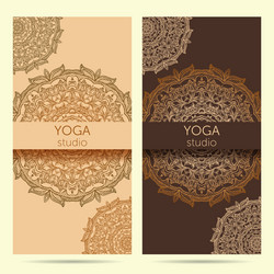Design template for yoga studio Royalty Free Vector Image
