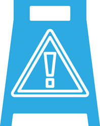 Floor caution signal line style icon Royalty Free Vector