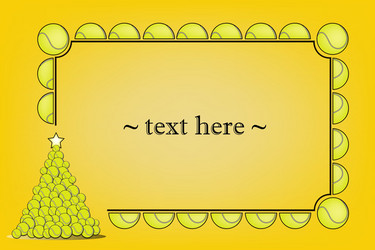 Frame with tennis ball Royalty Free Vector Image