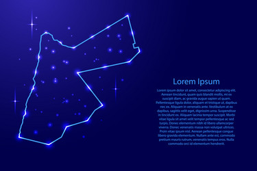 Jordan map of black contour curves Royalty Free Vector Image