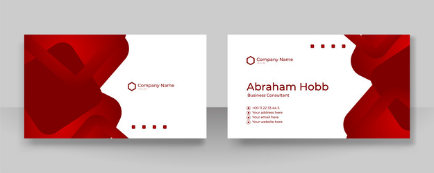 Modern red and black business card design Vector Image