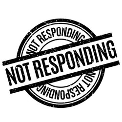 Not responding rubber stamp Royalty Free Vector Image
