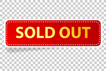 Simple red label or tag sold out Royalty Free Vector Image