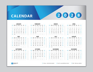 2028 Calendar Simple Vector Images (over 100)