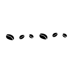Coffee beans vertical divider cartoon in a naive Vector Image