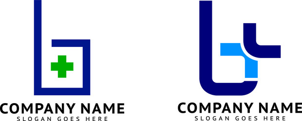 Letter f cross plus logo medical healthcare Vector Image