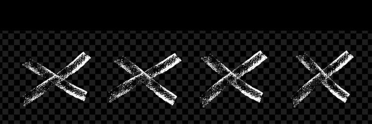 X sign doodle of hand draw style graffiti Vector Image