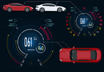 Car service gui diagnostic alignment wheels Vector Image