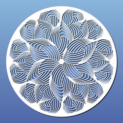 Laser cut template circular panel pattern for cnc Vector Image