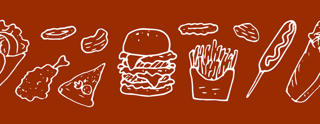 Fast Food Border Menu Vector Images (over 460)