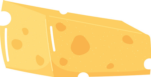 Cute cartoon cheese slice hole Royalty Free Vector Image