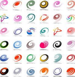 Spiral design elements Royalty Free Vector Image