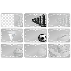Mixed sports trading cards Royalty Free Vector Image