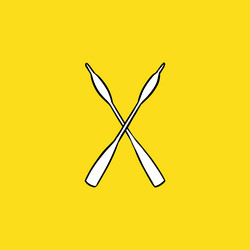 Woodcut of an oar drawing Royalty Free Vector Image