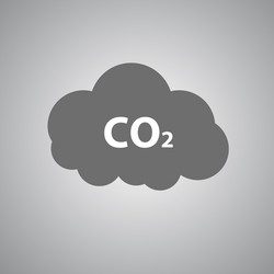 Co2 emissions icon c02 cloud Royalty Free Vector Image