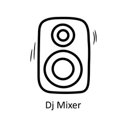 Dj outline icon design party Royalty Free Vector Image