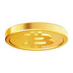 Golden money rotating gold coin Royalty Free Vector Image