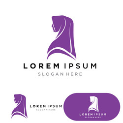 Hijab logo and symbol Royalty Free Vector Image