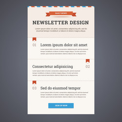 Newsletter sign up Royalty Free Vector Image - VectorStock