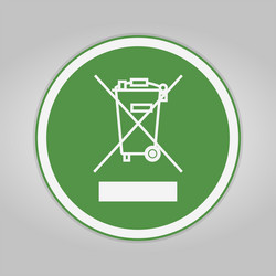 No waste symbol sign isolate on white background Vector Image