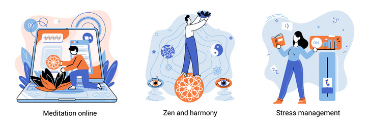 Self-management self regulation learning Vector Image