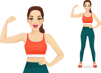Sport woman with smart watch Royalty Free Vector Image