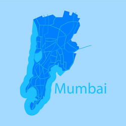 Set of flat icon map mumbai Royalty Free Vector Image