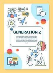 Generation z poster concept Royalty Free Vector Image