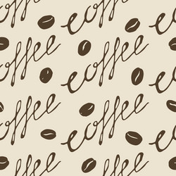Coffee hand drawn seamless pattern Royalty Free Vector Image