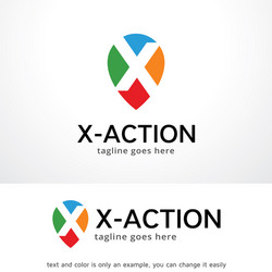 Letter x design template Royalty Free Vector Image