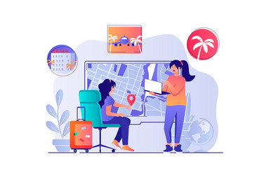 Travel agency concept Royalty Free Vector Image