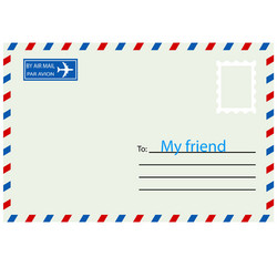International mail envelope with collection Vector Image
