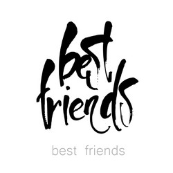 Best friends lettering Royalty Free Vector Image