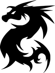 Simple dragon sign Royalty Free Vector Image - VectorStock