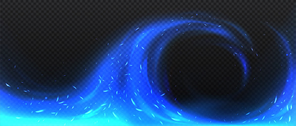 Blue fire overlay with spark ember flame and smoke