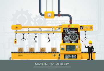 Industrial machine factory construction equipment Vector Image