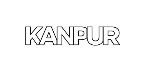 Kanpur in the india emblem design features Vector Image