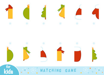 Matching game educational for children match Vector Image