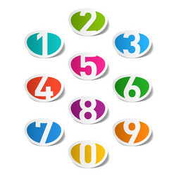 Hands up crazy numbers Royalty Free Vector Image