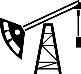 Installation for drilling rig symbol mining bore Vector Image
