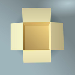 Top view cardboard boxes Royalty Free Vector Image