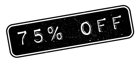 75 percent off rubber stamp Royalty Free Vector Image