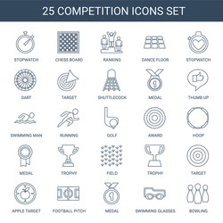 13 competition icons Royalty Free Vector Image