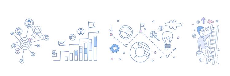 Leadership and success hand drawn doodle style Vector Image