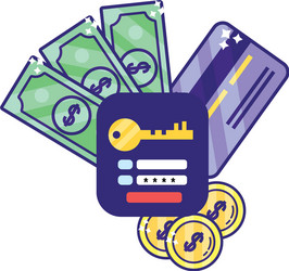 Saving money cartoon Royalty Free Vector Image